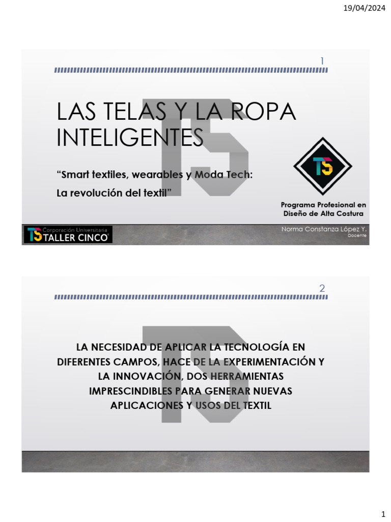 12 - Telas Inteligentes y Tecnología Vestible - Moodle | PDF ...