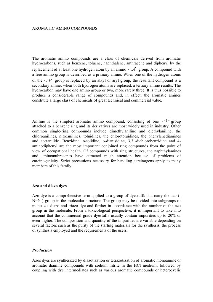 Azo and Diazo Dyes: Production | PDF | Amine | Dye