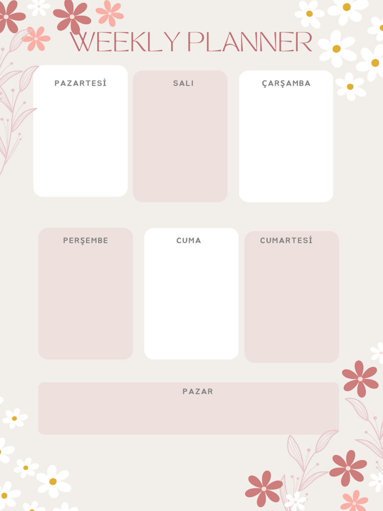 Beige Minimalist Weekly Planner | PDF