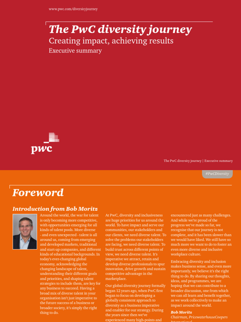 BUS310 - M4 - S1 - The PWC Diversity Journey - Executive Summary | PDF ...