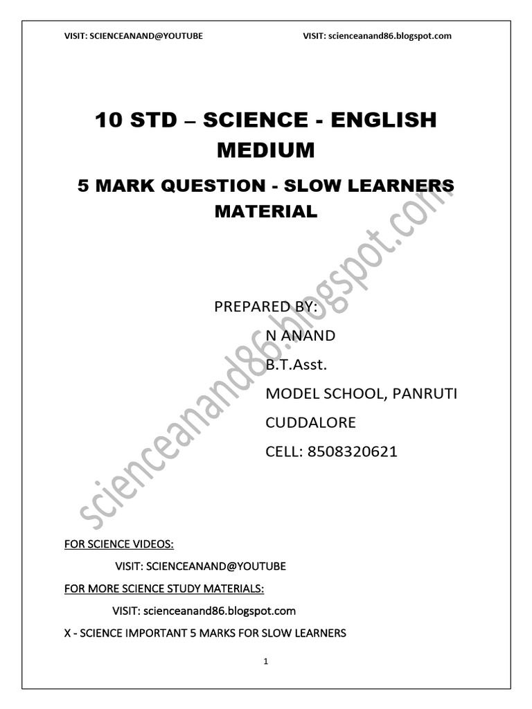 Em 5 Mark Slow | PDF | Nuclear Reactor | Cellular Respiration