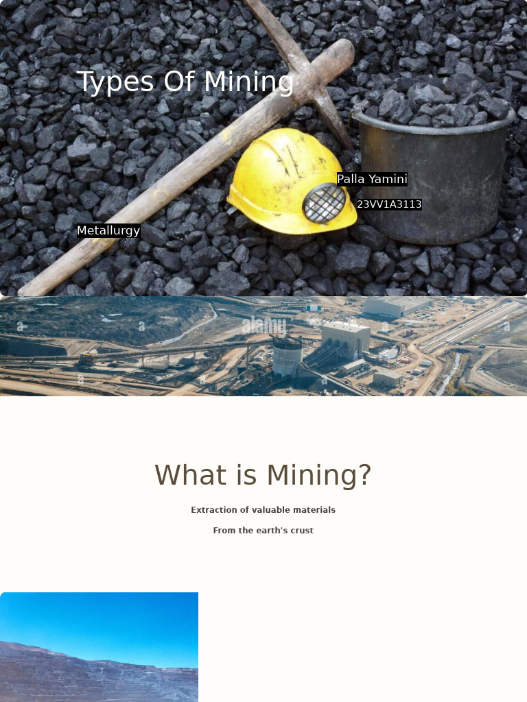 Overview of Mining Types | PDF