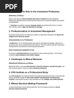 CFA Ethics & Conduct Standards Guide | PDF