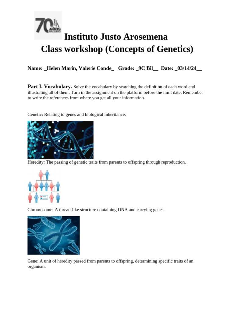Concepts of Genetics Workshop - H.M V.C | PDF | Allele | Genetics