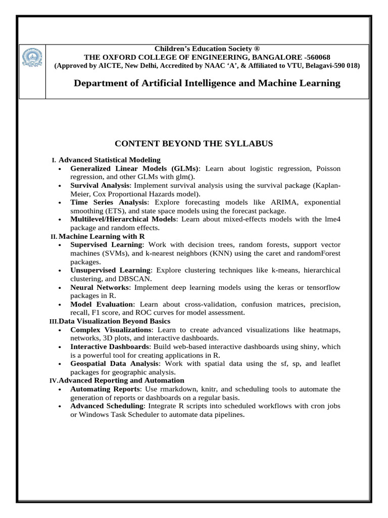 Content Beyond The Syllabus | PDF