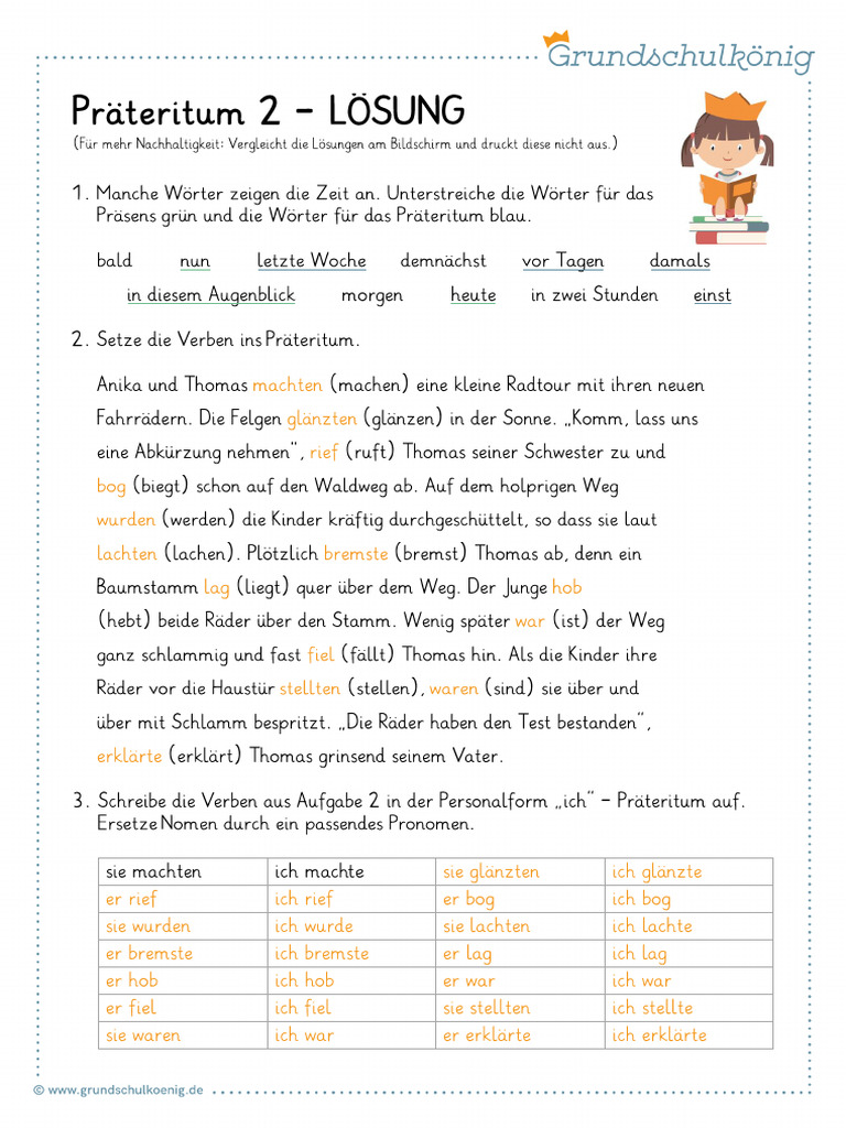 d4 Praeteritum 2 LSG | PDF