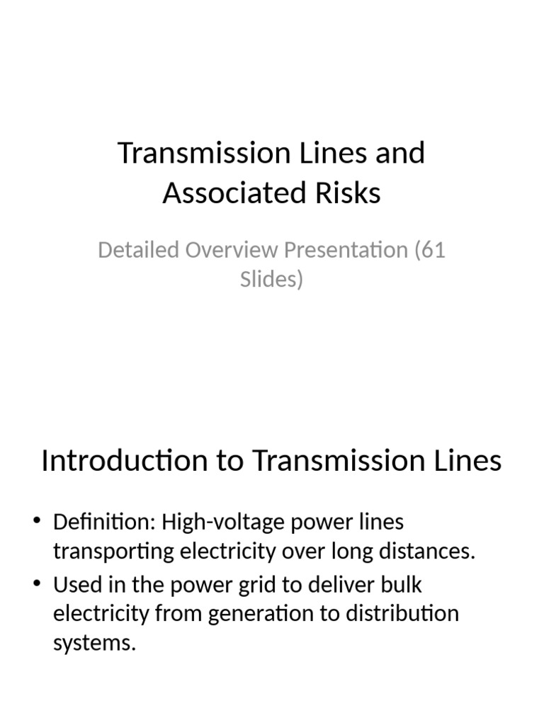 Transmission Lines: Risks & Safety Measures | PDF | Electric Power ...