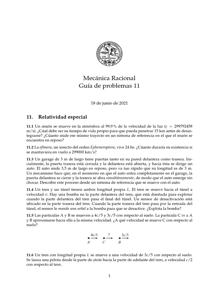 Guia_11 | PDF | Masa | Velocidad