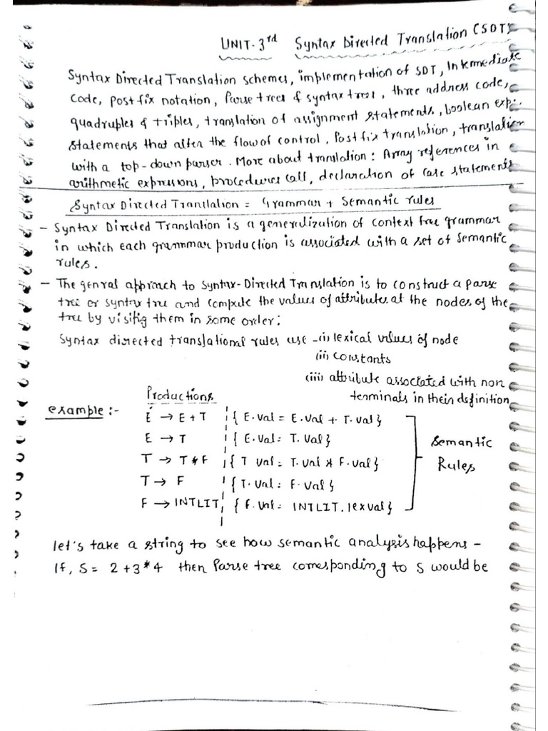 Compiler Design (Unit-3) (AKTU) | PDF