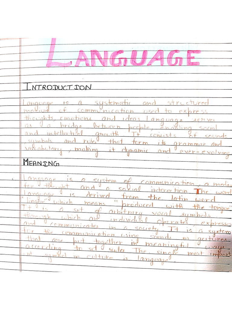 Language Notes | PDF