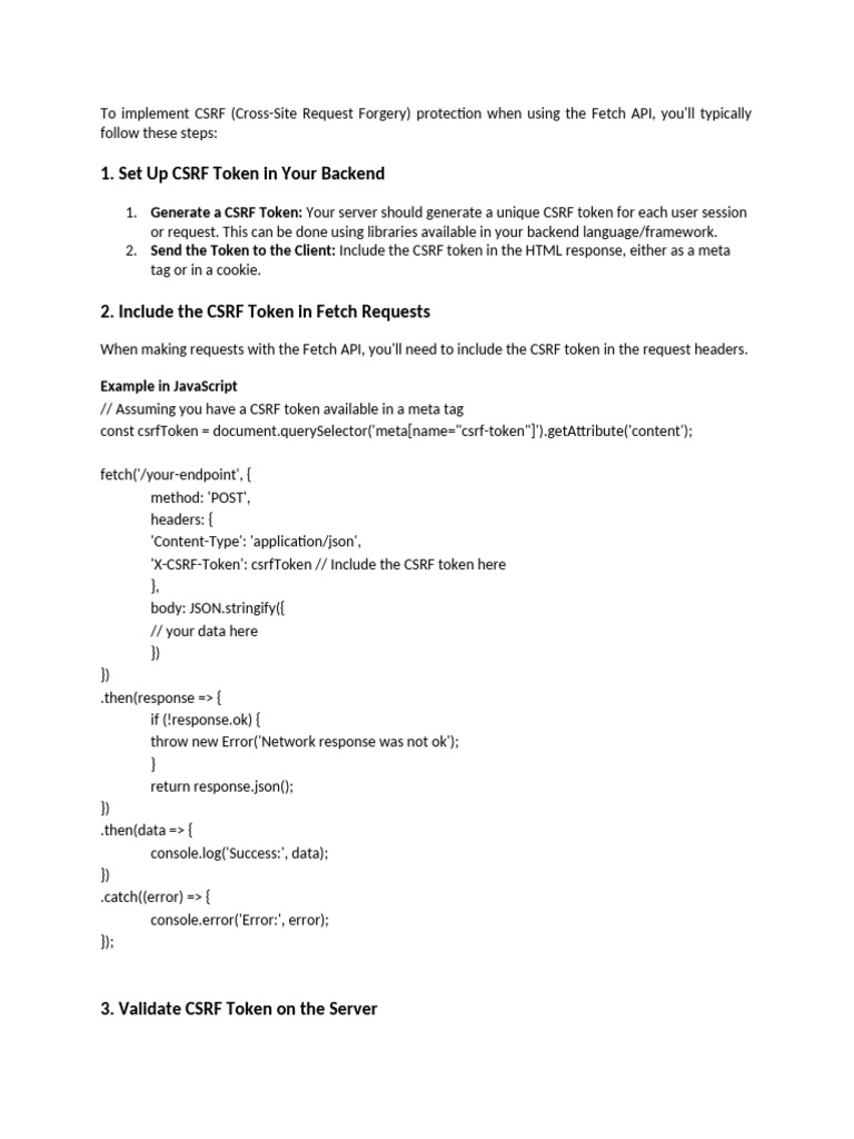Implement CSRF Token | PDF