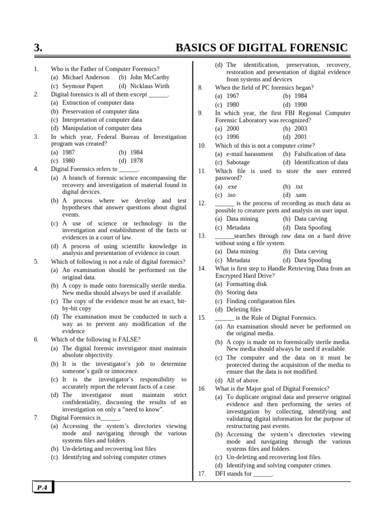 Ch. 3 Basics of Digital Forensic | PDF | Digital Forensics | Computer File