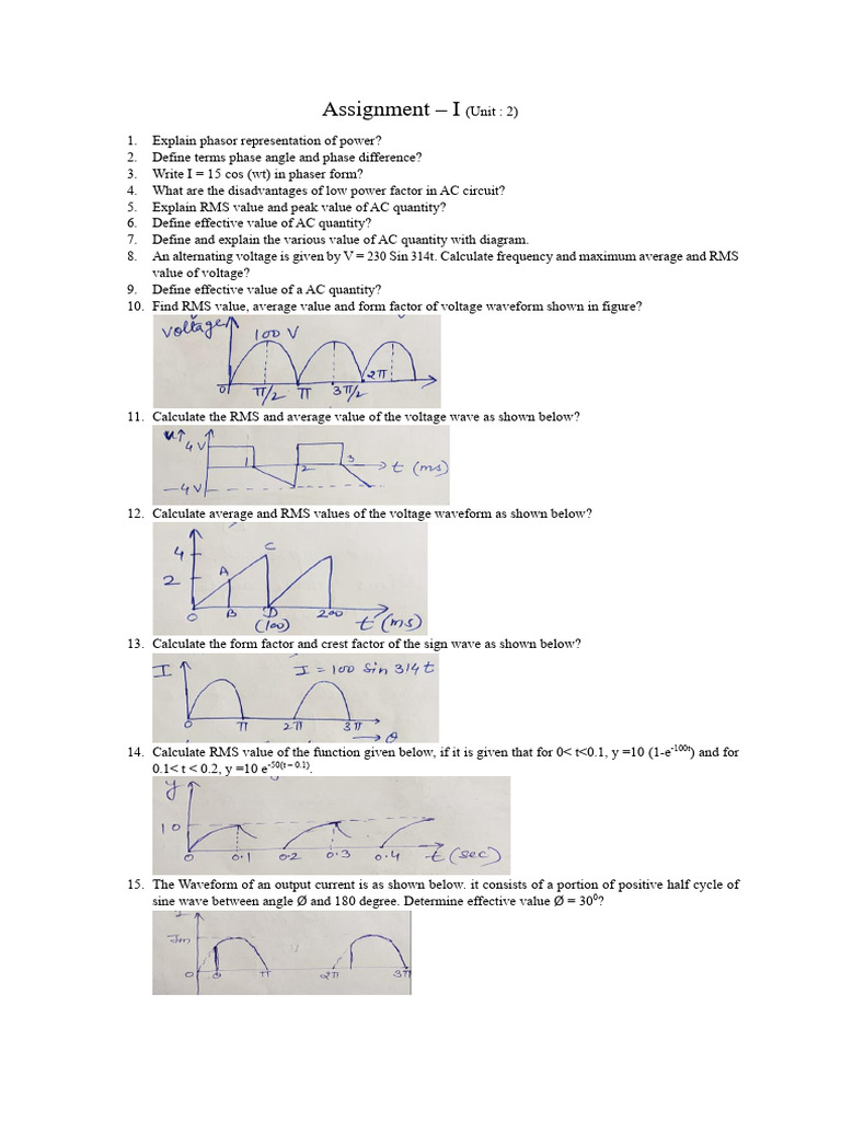 Assignment - I (Unit 2) | PDF