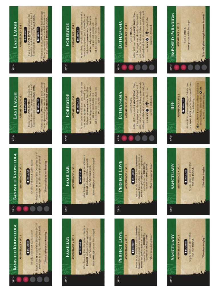 Discipline Card Fronts 1p2 | PDF