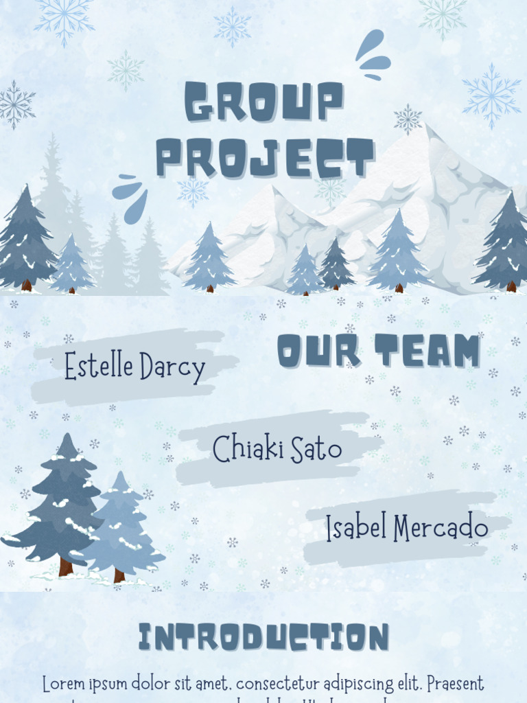 Blue and White Cute Winter Group Project Presentation | PDF