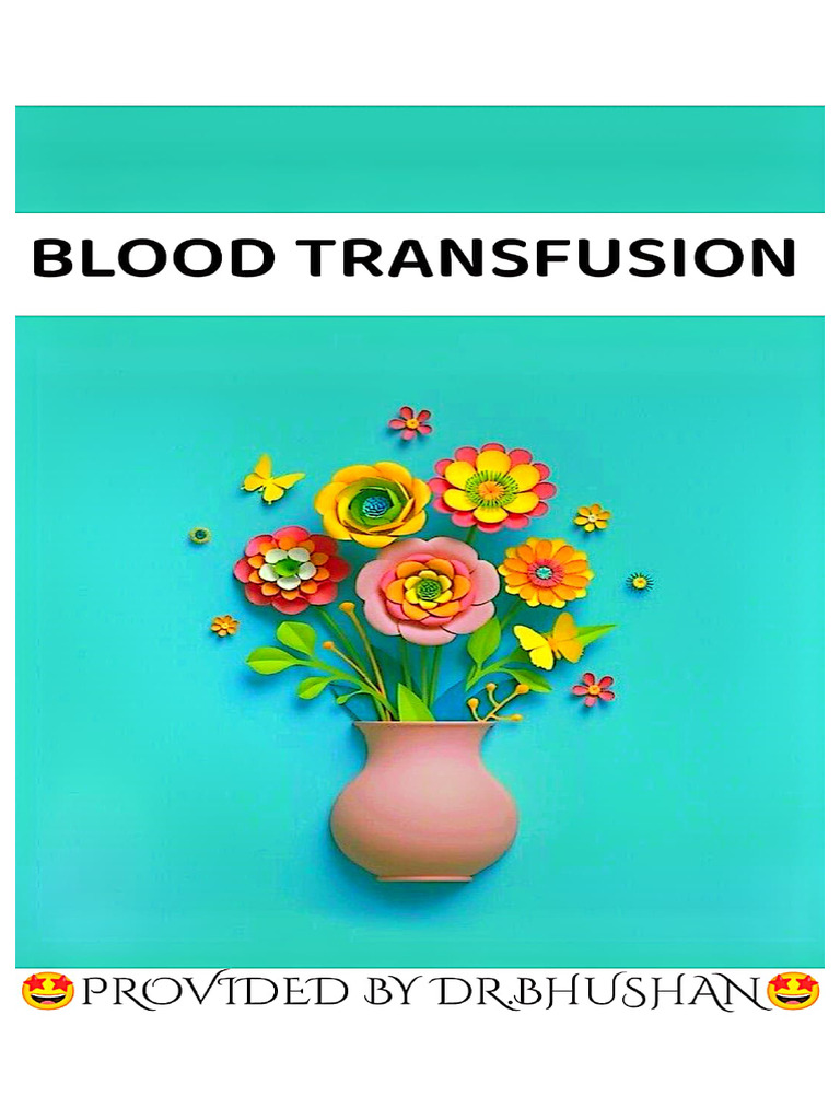 BLOOD TRANSFUSION | PDF