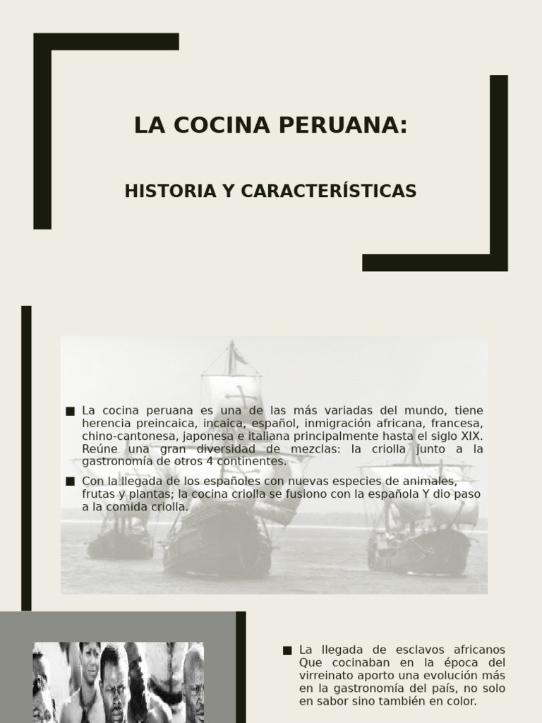 Historia y Características de la Cocina Peruana | PDF | Cocina | Alimentos