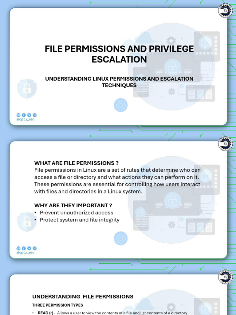 File Permissions and Privilege Escalation | PDF | Superuser | Computer File