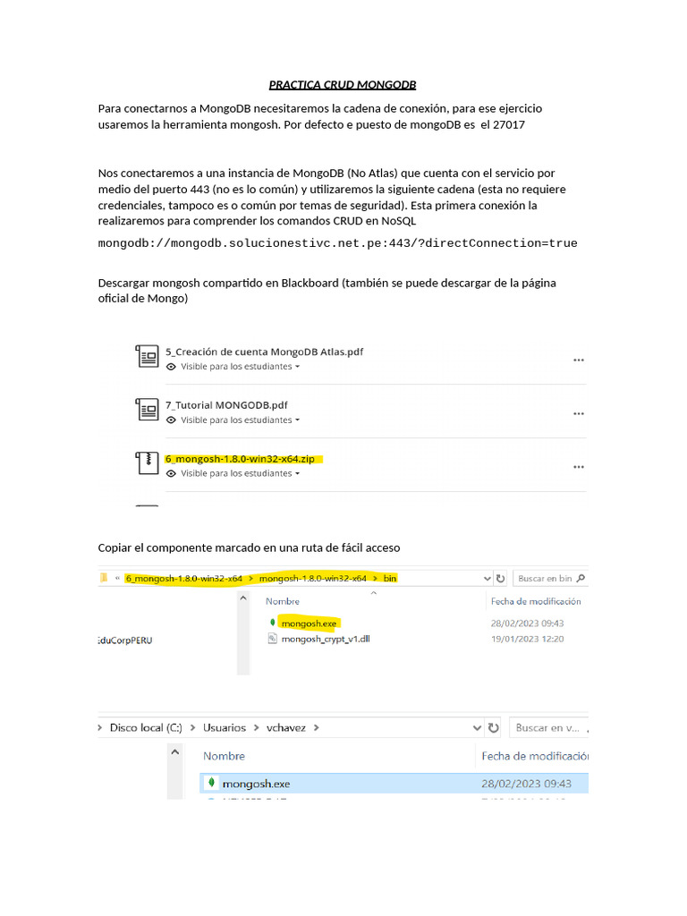 Practica Crud Mongodb | PDF | Mongo Db