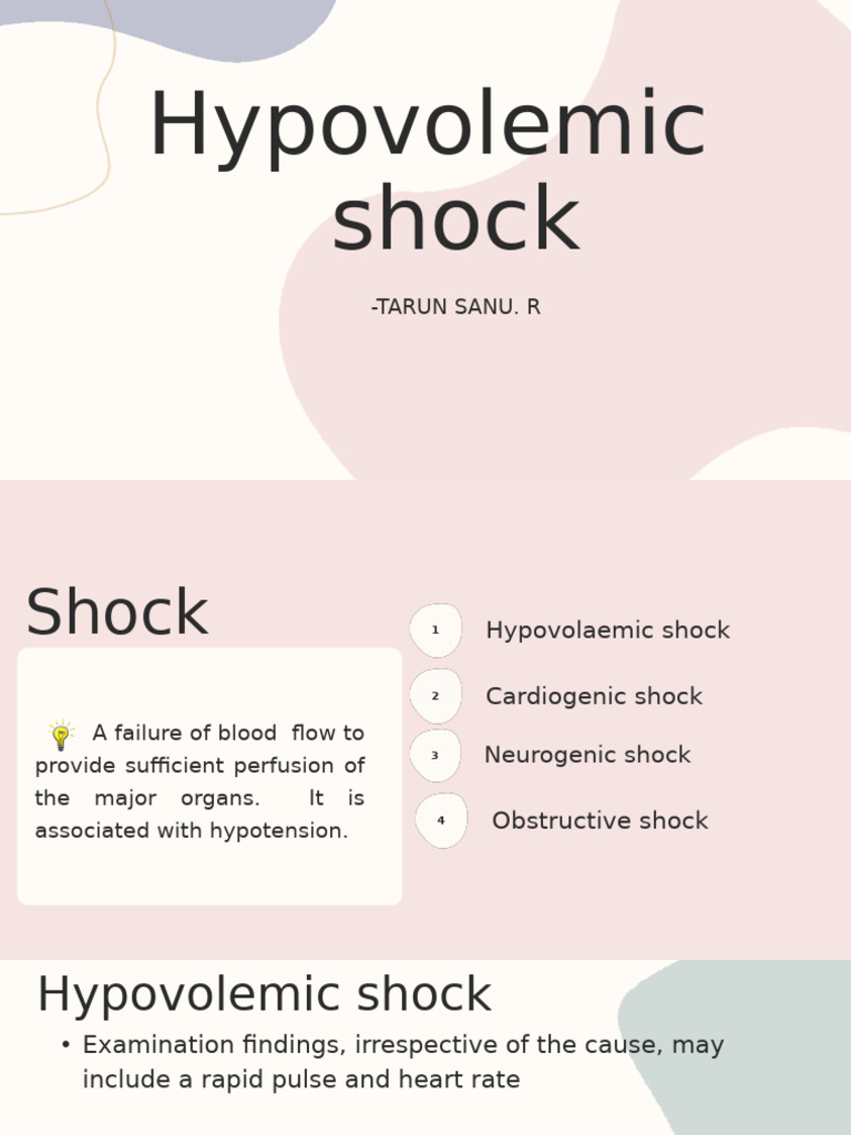 Hypovolemic Shock Case Study Analysis | PDF | Shock (Circulatory ...