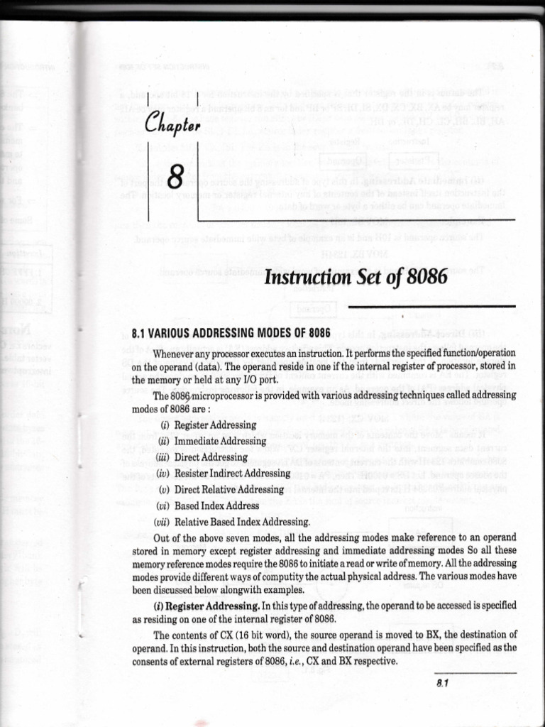 8086 BOOK Instruction Set | PDF | Computer Data Storage | Computer ...