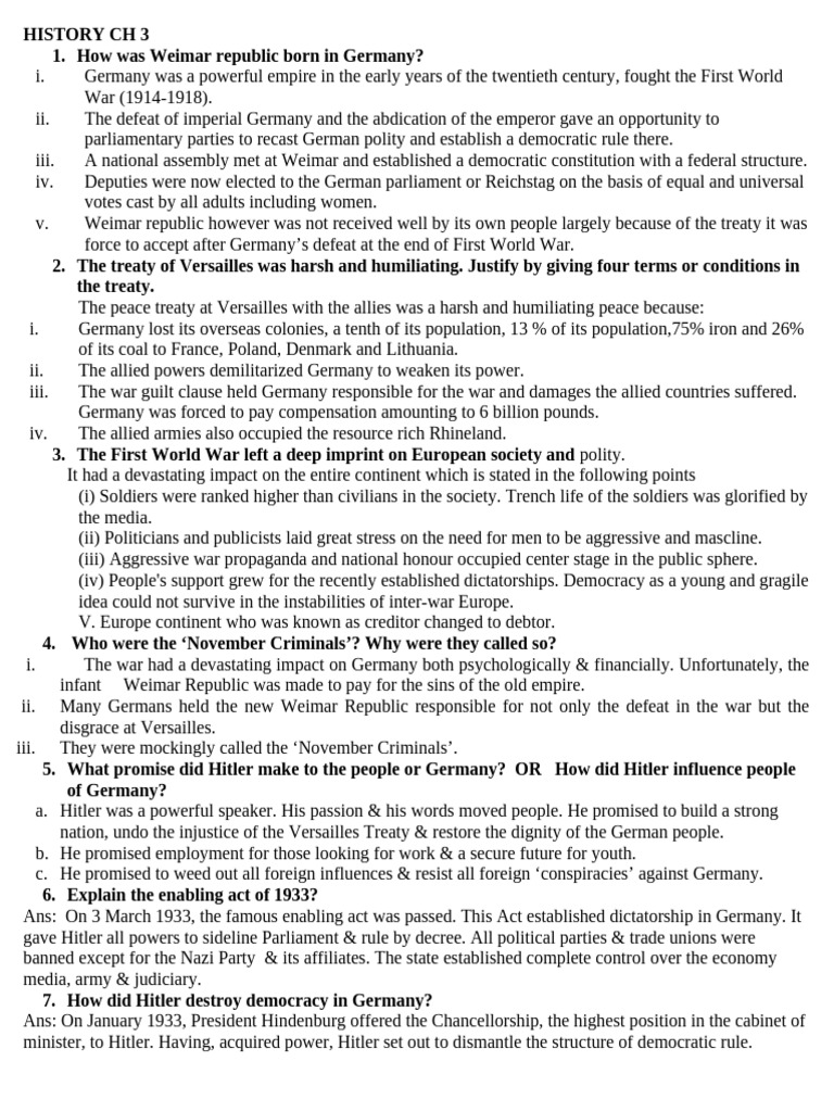 Nazism and the Rise of Hitler | PDF | Weimar Republic | Nazi Germany