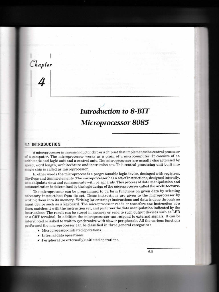 8085 Scan | PDF | Microprocessor | Central Processing Unit