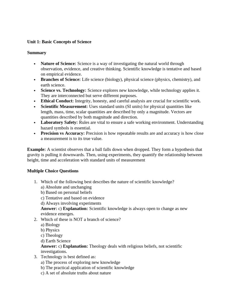 Science Basics: Concepts and Ethics | PDF | Cell (Biology) | Chemical ...