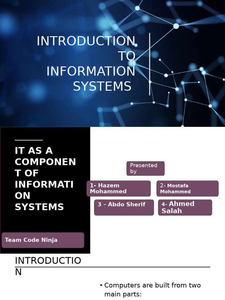 IT As A Component of IS | PDF | Computer Data Storage | Operating System