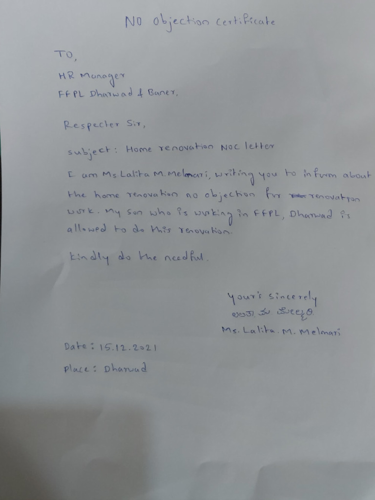 No Objection Certificate | PDF