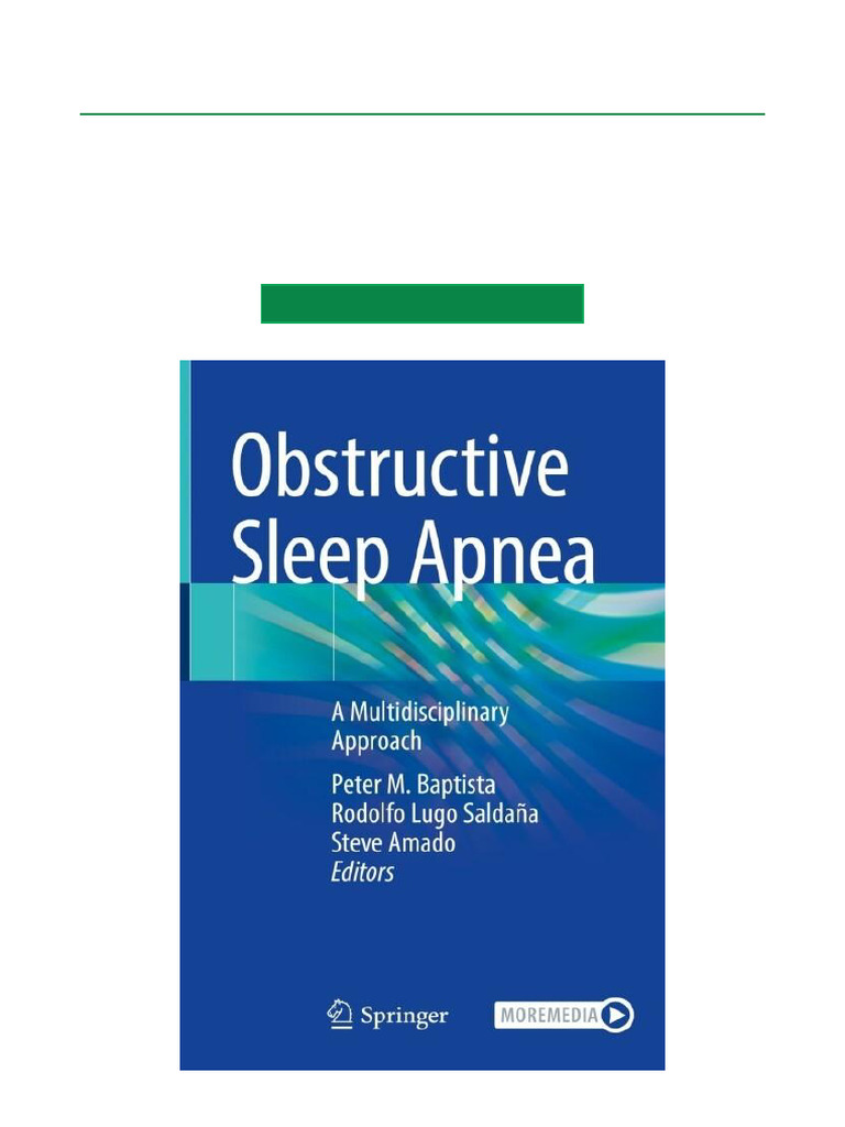 Obstructive Sleep Apnea A Multidisciplinary Approach Optimized DOCX ...