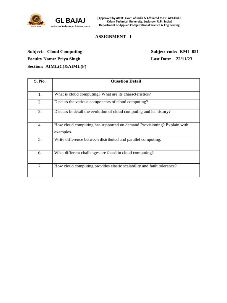 Cloud Computing Kml 051 Assignment1 Pdf