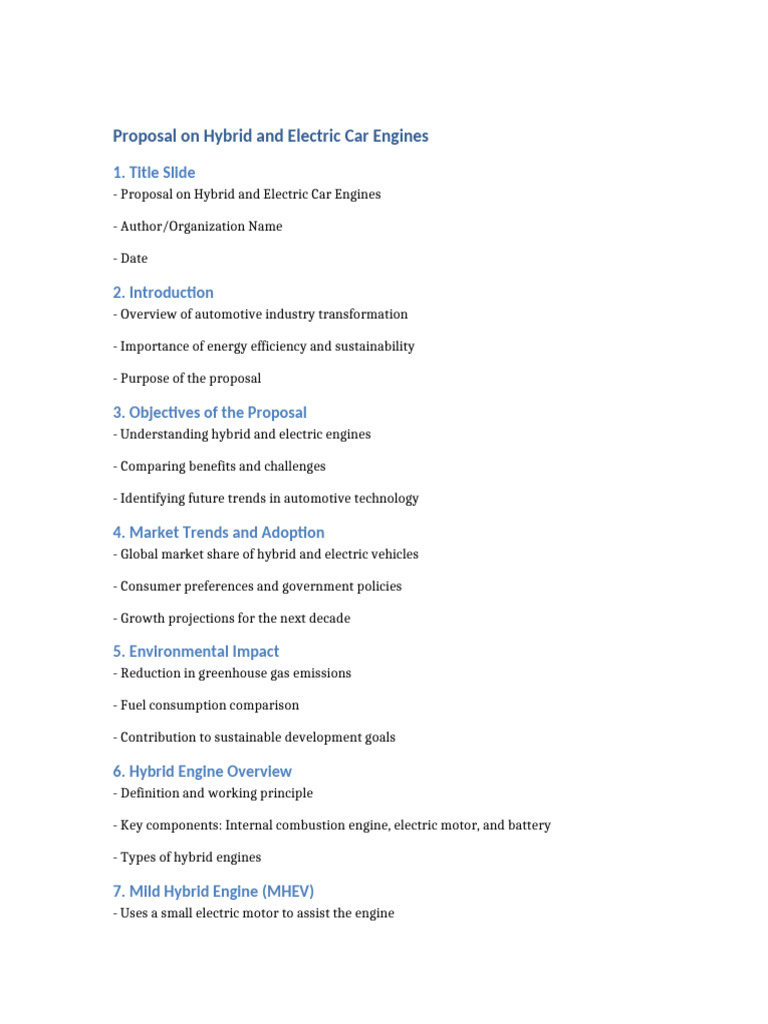 Hybrid_Electric_Engines_Proposal | PDF | Hybrid Electric Vehicle ...