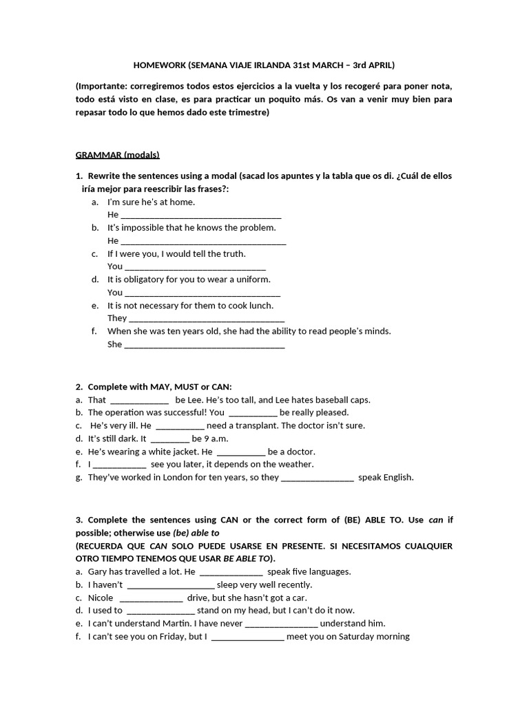 Deberes Irlanda 3º Eso | PDF | Linguistics