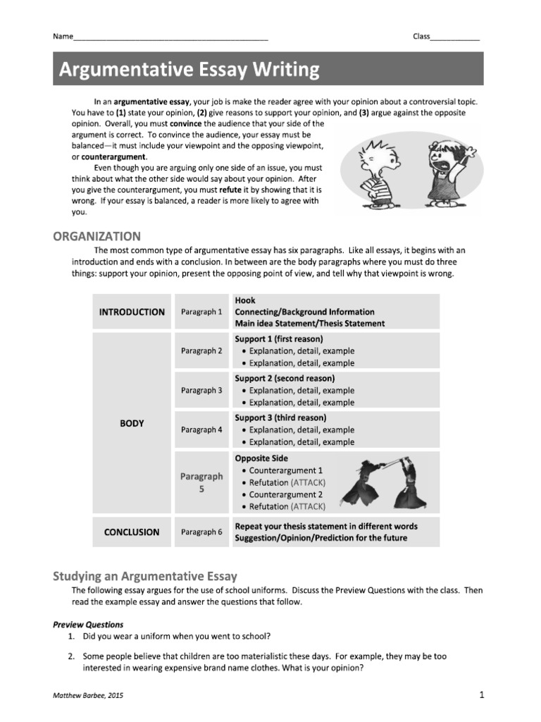 How To Write An Argument | PDF