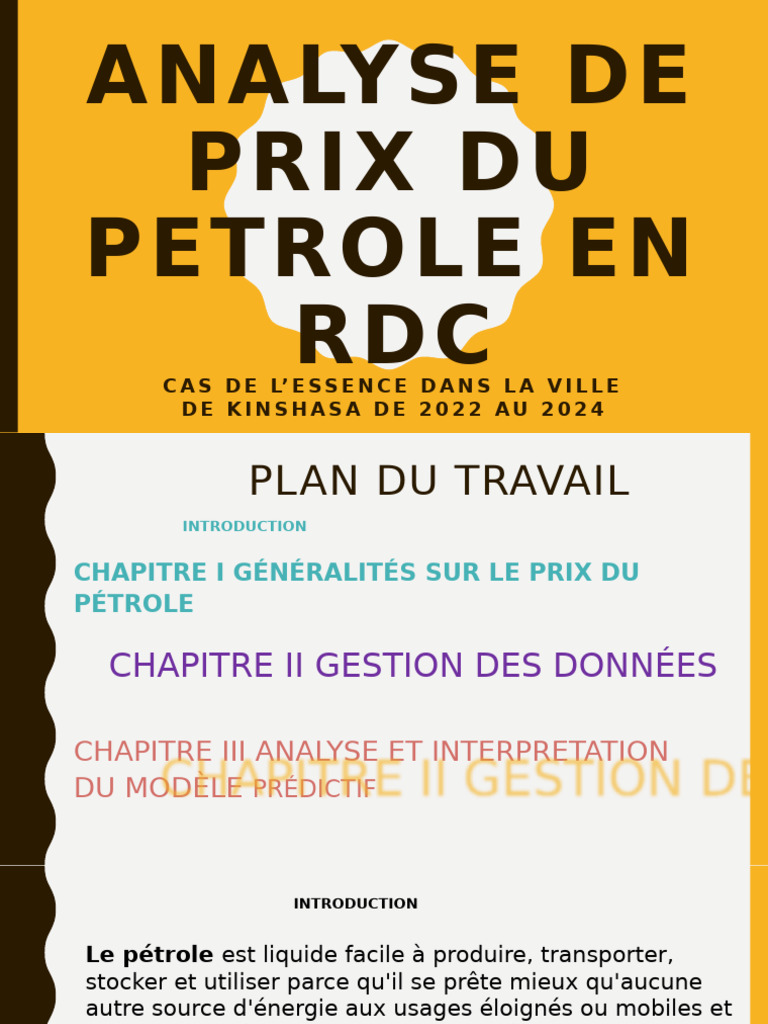 Analyse des Prix du Pétrole en RDC 2022-2024 | PDF | Prix du pétrole | Prix