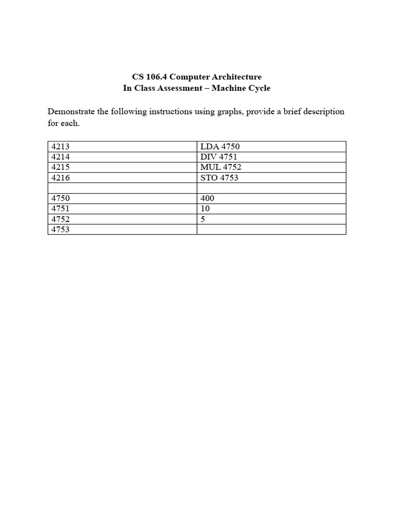 Machine Cycle Activity | PDF