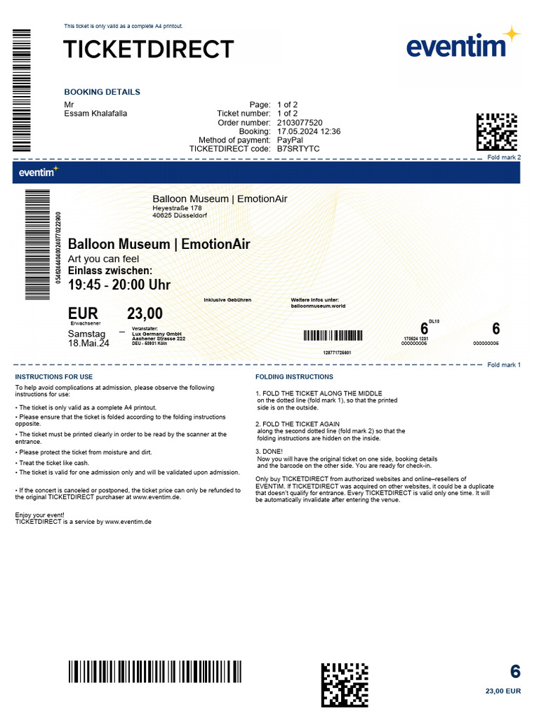 Ticket Direct 2103077520 | PDF | Ticket (Admission)