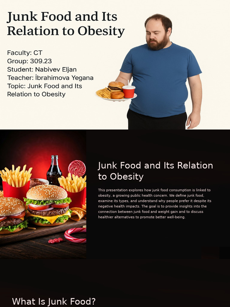 Junk Food and Its Relation To Obesity 2 | PDF | Junk Food | Obesity