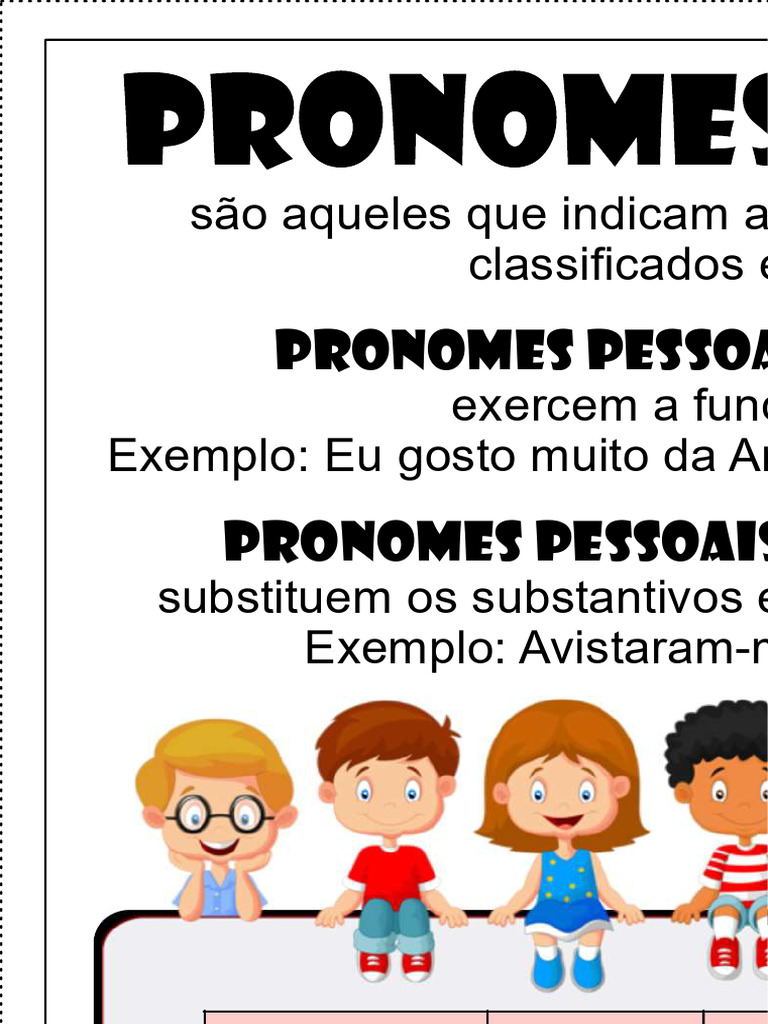 Cartaz Pronome Pessoal (4 Folhas) | PDF