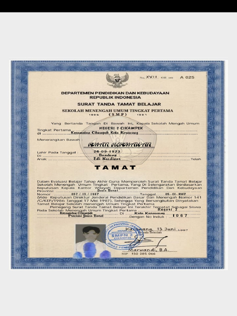 Dokumen-Ijazah_Irman_Hermawan | PDF