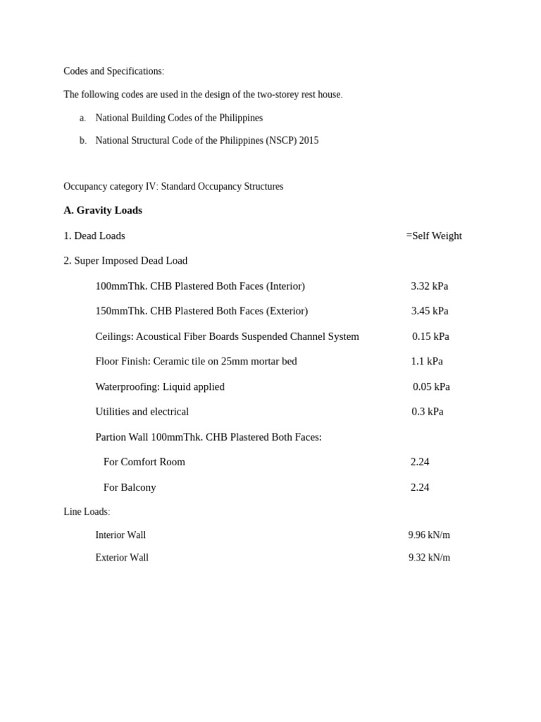 Codes and Specifications | PDF