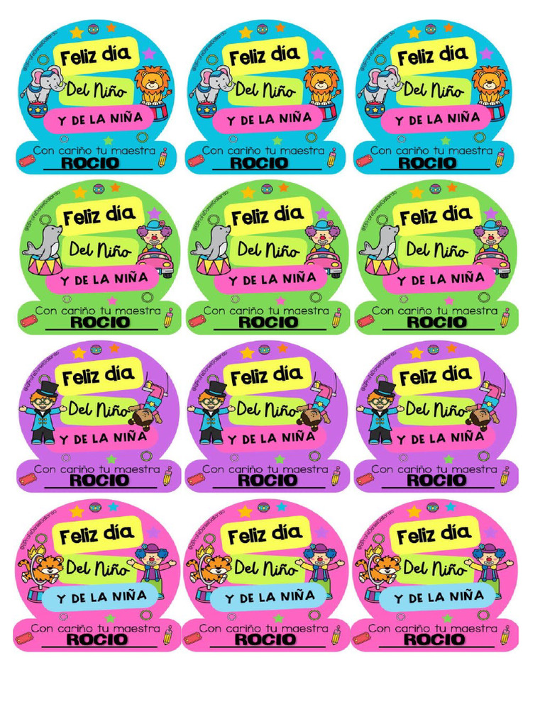 Sticker Dia Del Niño | PDF