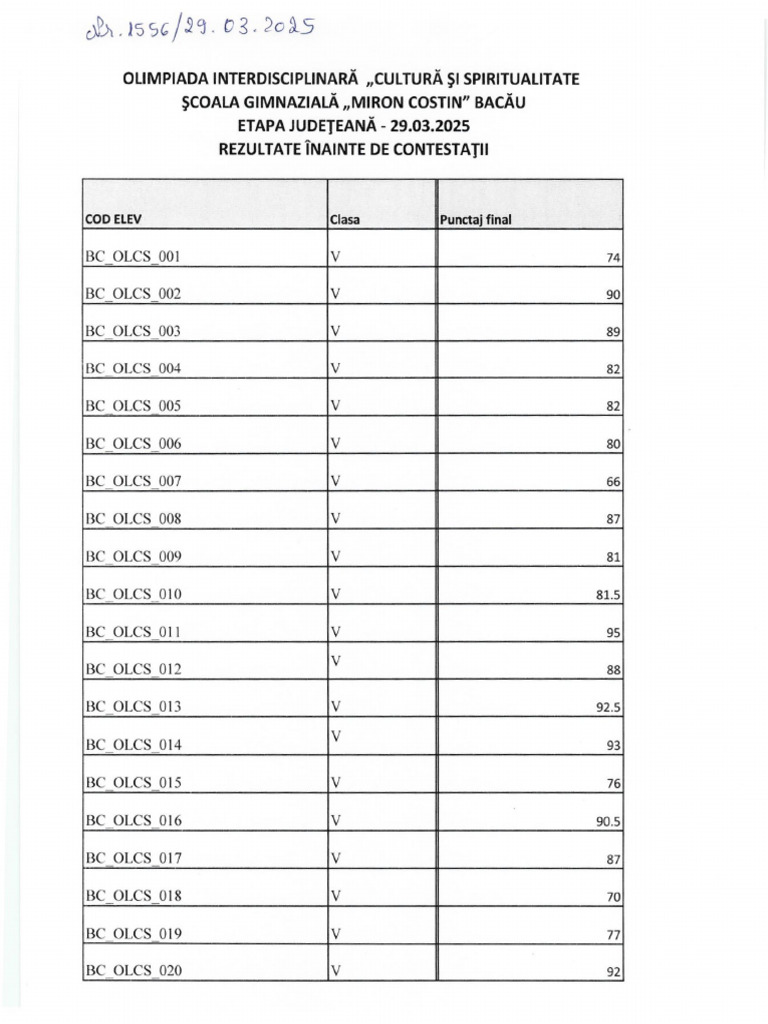 Rezultate Finale-1 | PDF