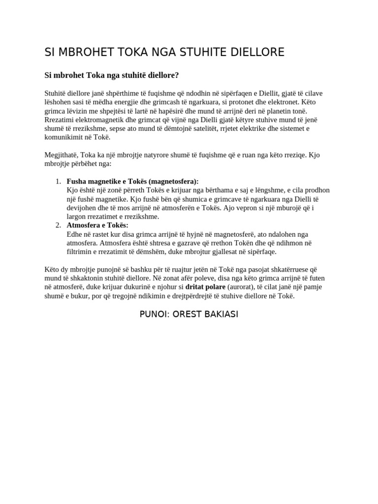 Mbrojtja e Tokes | PDF