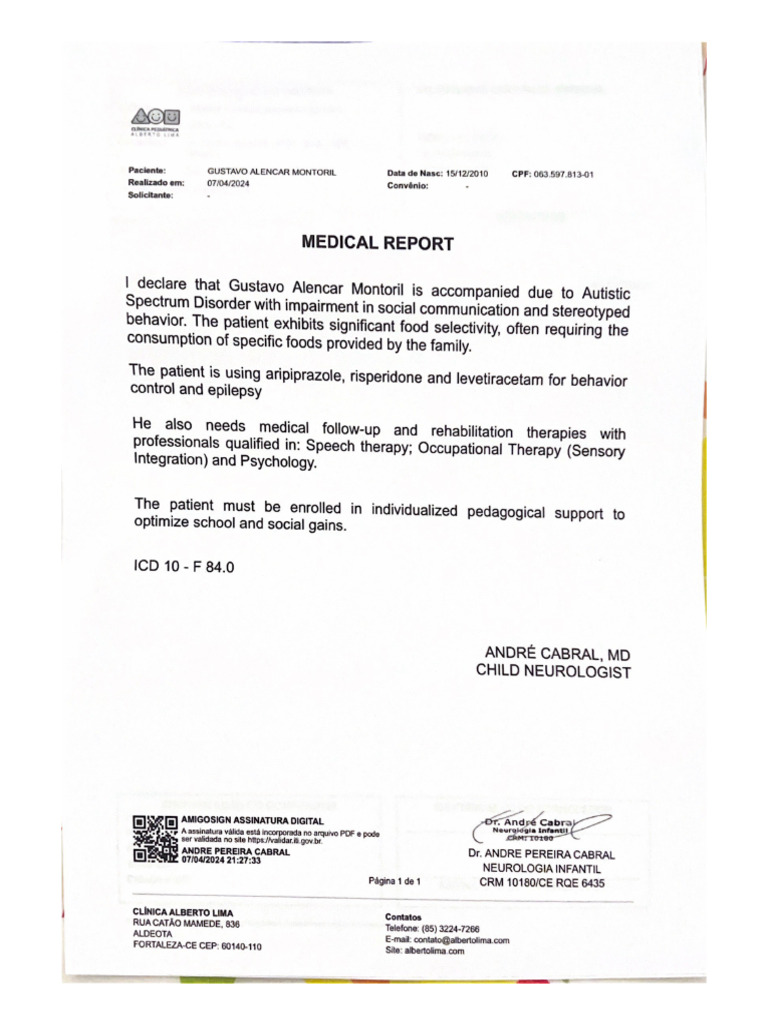 Medical Report | PDF