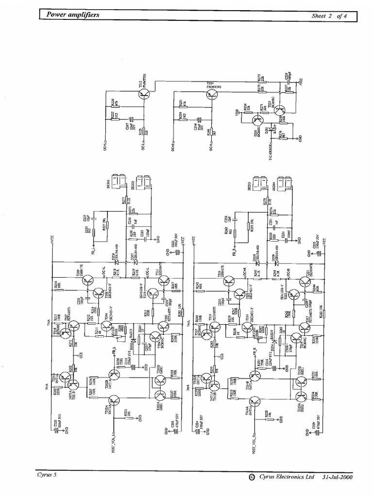 Cyrus 5 Power Amp Section | PDF