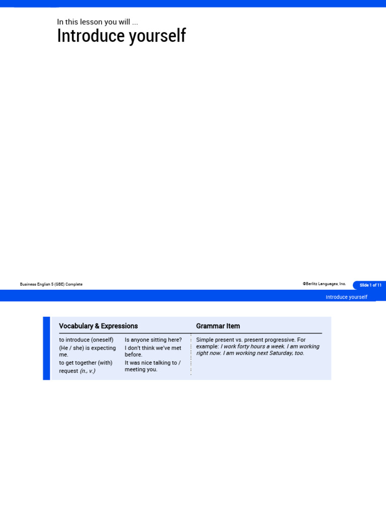 Unit 1 - Introduce Yourself | PDF
