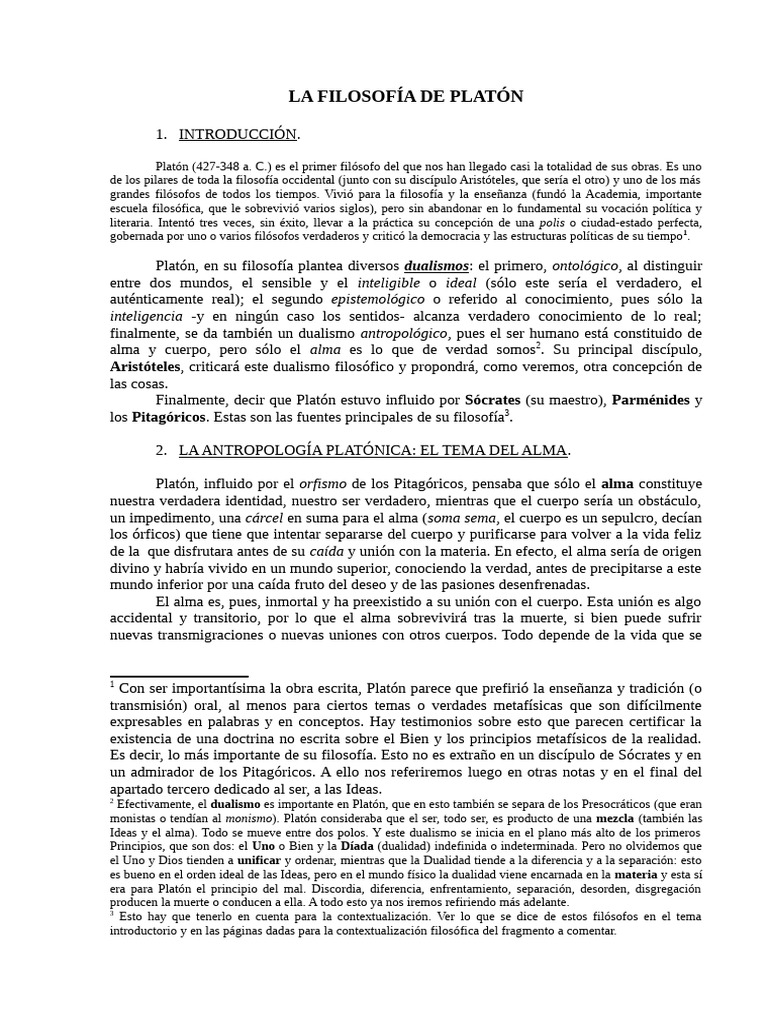 La-Filosofia-de-Platon | PDF | Platón | Conocimiento