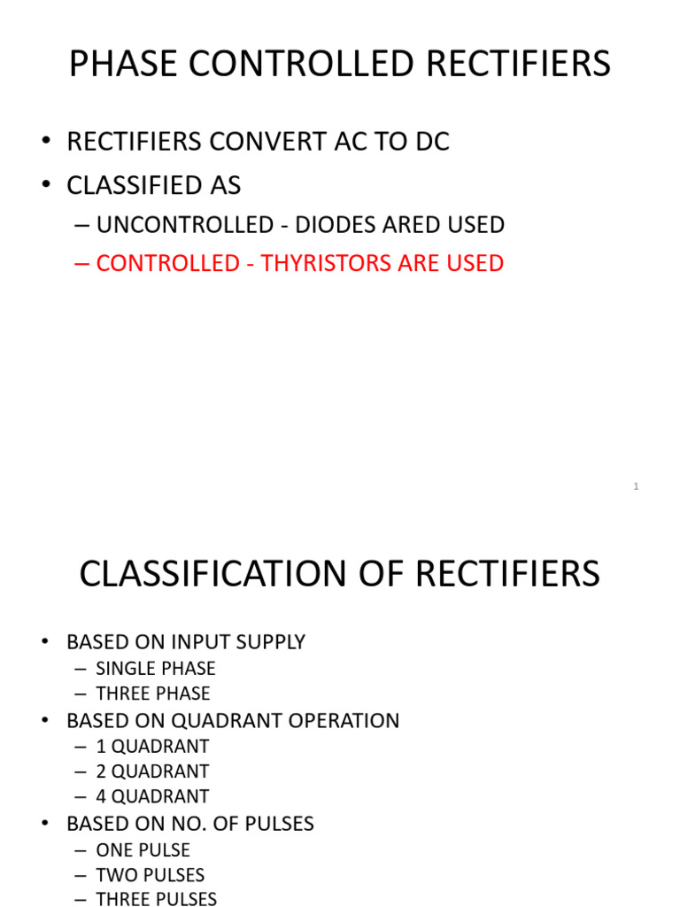 PHASE CONTROLLED RECTIFIERS - 24 - Lat | PDF | Rectifier | Direct Current